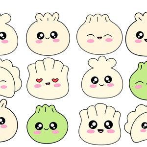 Dumpling Svg Dim Sum Svg Clipart Svg Chinese Food Png Kawaii Food Steam ...