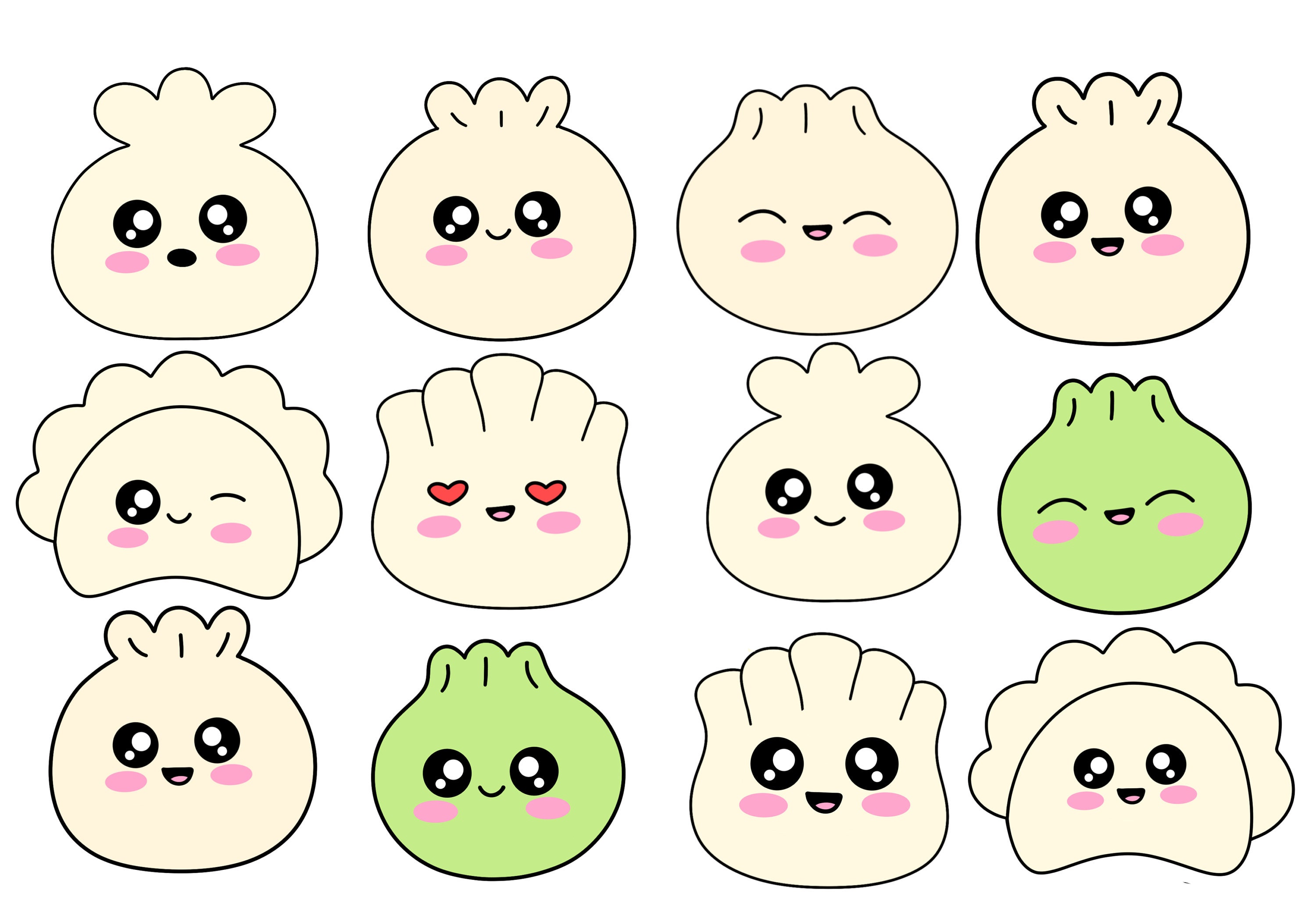Dumpling Svg Dim Sum Svg Clipart Svg Chinese Food Png Kawaii - Etsy ...