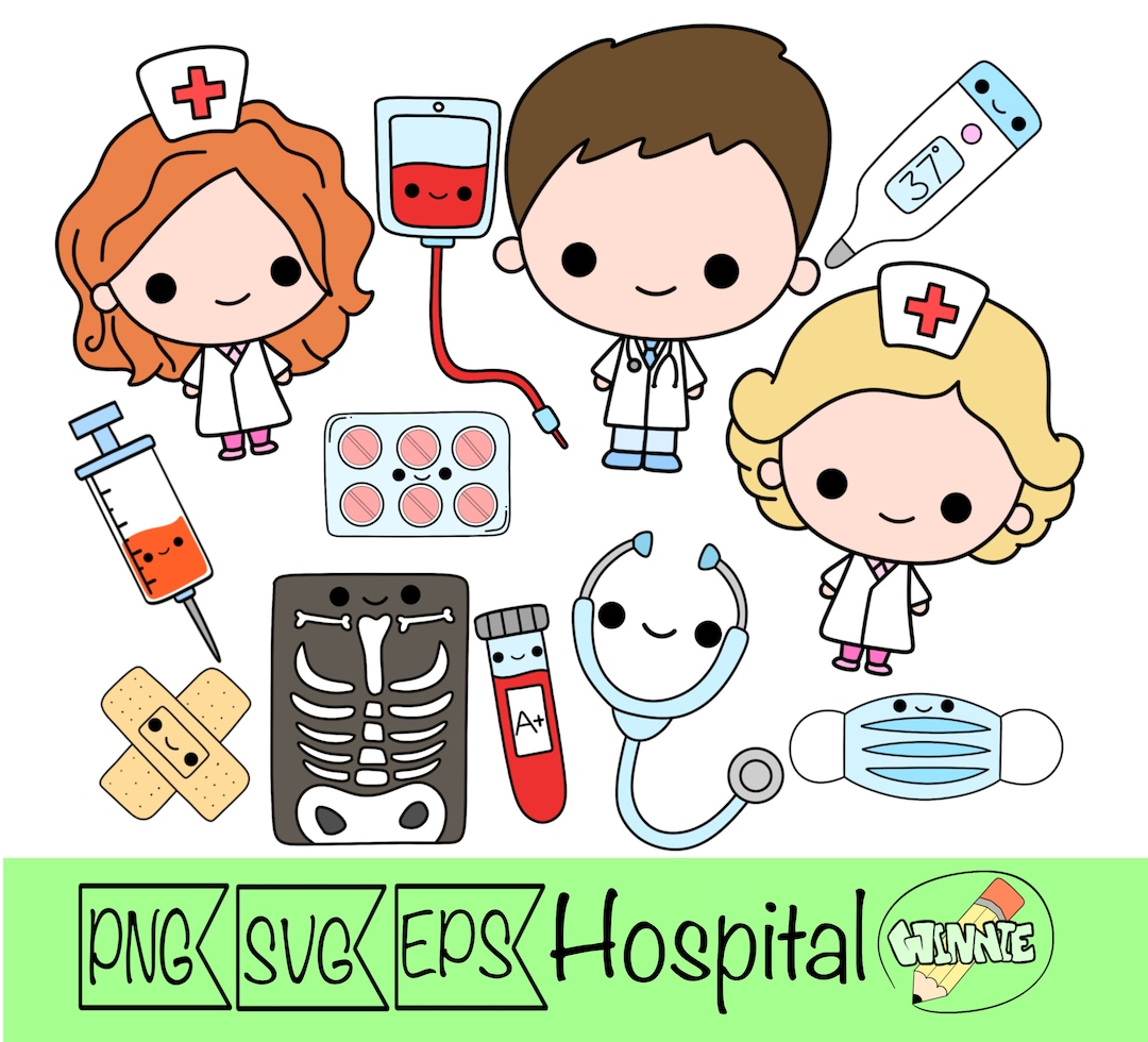 Kawaii Hospital Png Clipart Svg Cute Hospital Nurse Svg Doctor Digital ...