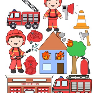 Firefighter Clipart Png Firetruck Fire Department Firestation Png ...