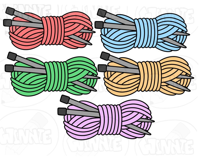 Knittting Svg Clipart Yarn Svg Png Gift for Knitter Knitting Needles ...