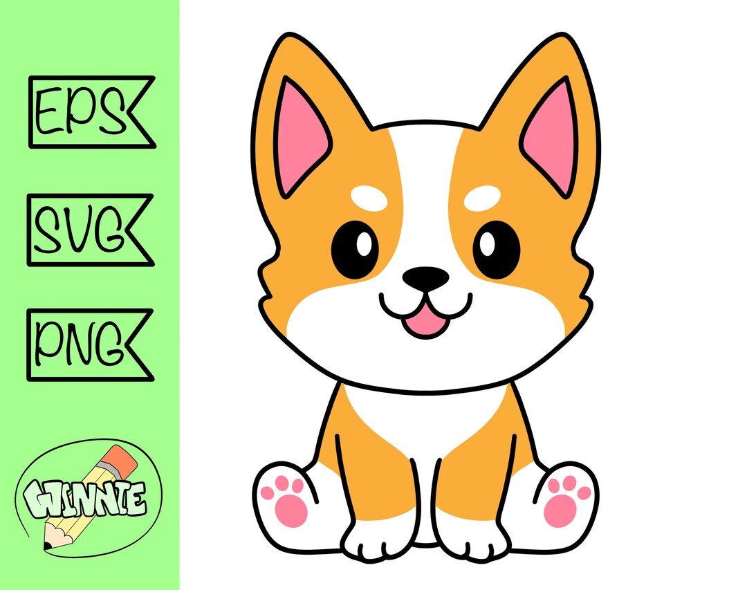 Corgi Svg Cute Dog Corgi Png Clipart Puppy Corgi Clip Art Design for ...
