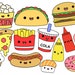 Kawaii Fastfood Clipart Cute Food Png Digital Sticker Printable Cartoon ...