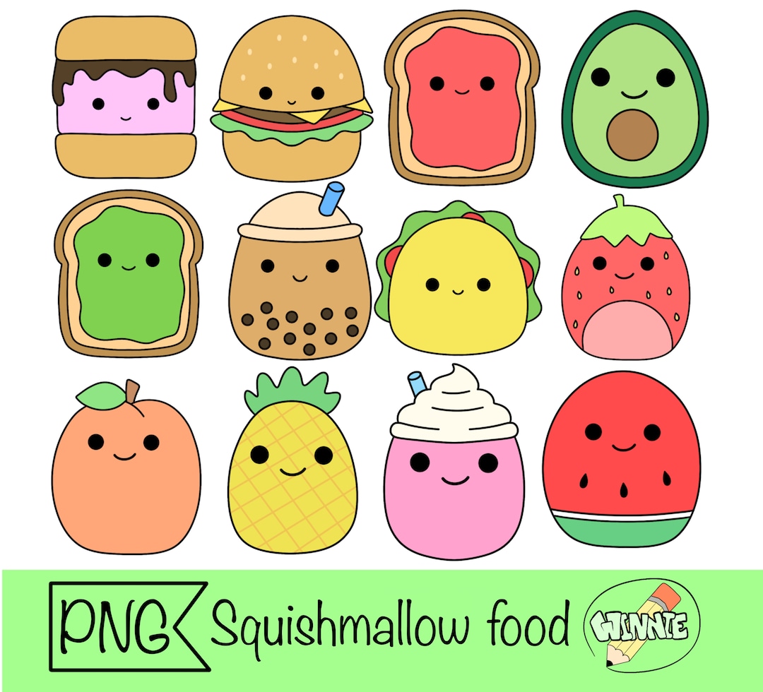 Squishmallow Png Food Cute Printable Stickers Squishmallow Digital ...