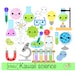 Kawaii Science Clipart Png Science Digital Sticker Cute Science ...