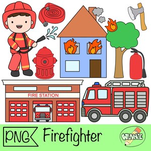 Firefighter Clipart Png Firetruck Fire Department Firestation Png ...
