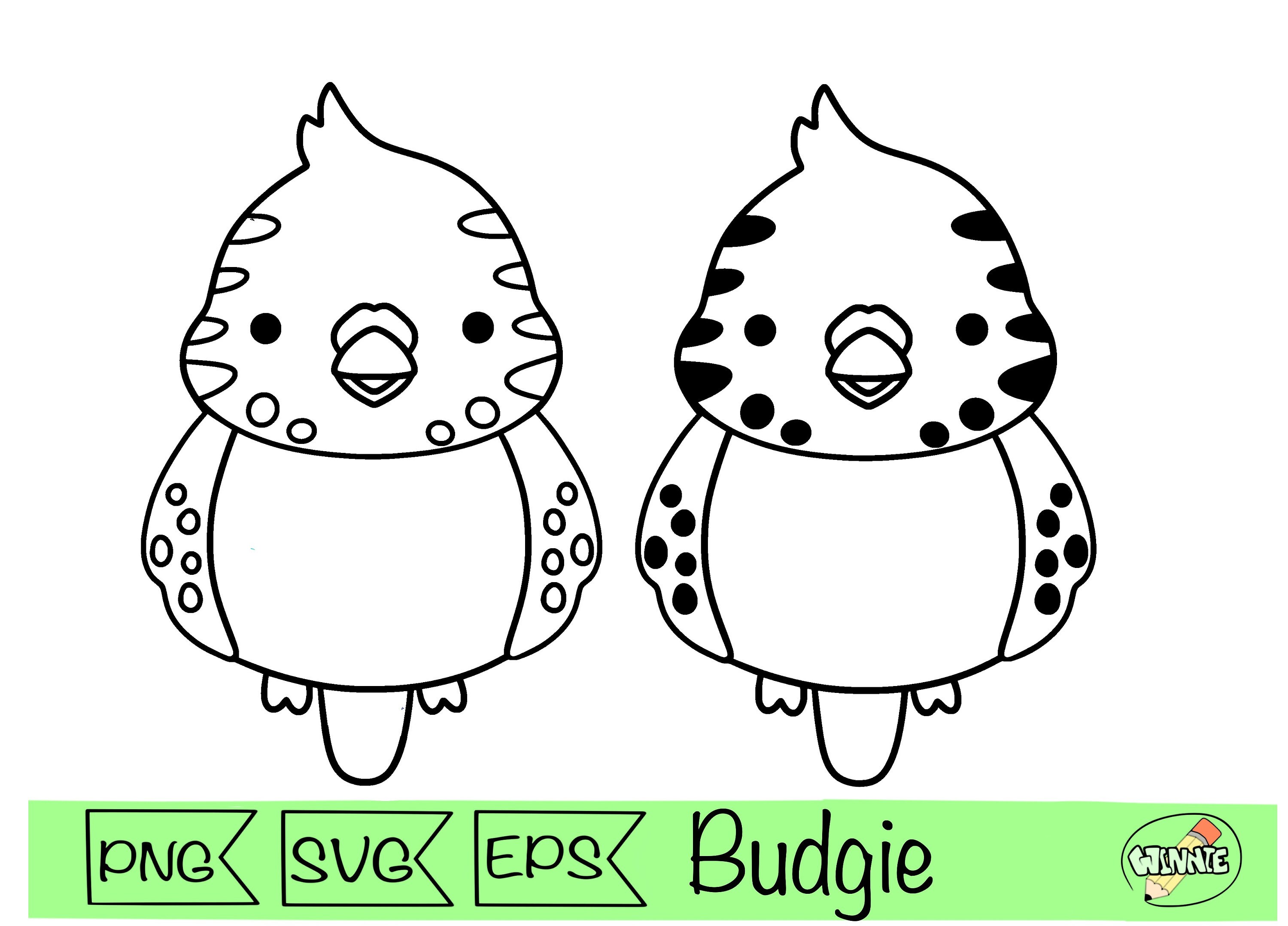 Budgie Svg Parakeet Clipart Budgerigar Cricut Cut File Parakeet Png ...