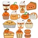 Pumpkin Spice Clipart Kawaii Food Pumpkin Fall Pupkin Coffee Pastries ...