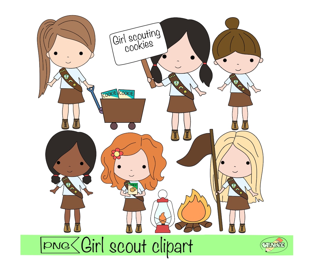 Girl Scout Clipart Brownie Girl Scout Clip Art Camping Trip Girl ...