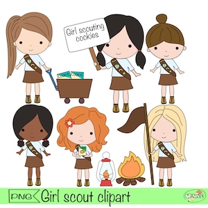 Girl Scout Clipart Brownie Girl Scout Clip Art Camping Trip Girl ...