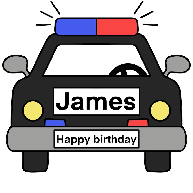 Police Car Svg Name Tag Police Car Vector Printable Police - Etsy Australia