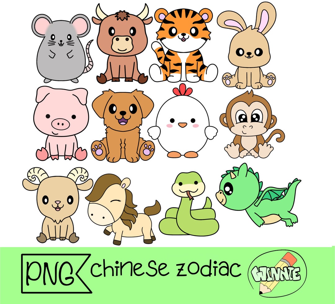 Chinse Zodiac Clipart Chinese Animal Zodiac Lunar New Year Animal ...