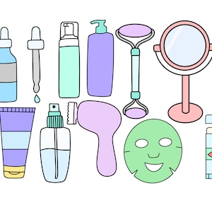 Skincare Svg Clipart Skin Care Digital Sticker Spa Day Png Face Mask ...