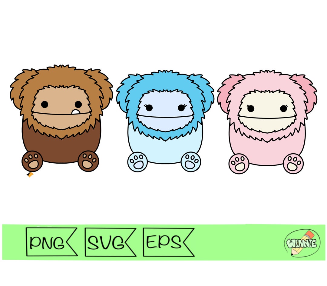 Squishmallow Bigfoot Svg Clipart Cute Squishmallow Png Bigfoot Benny Squishy Cut File Digital ...