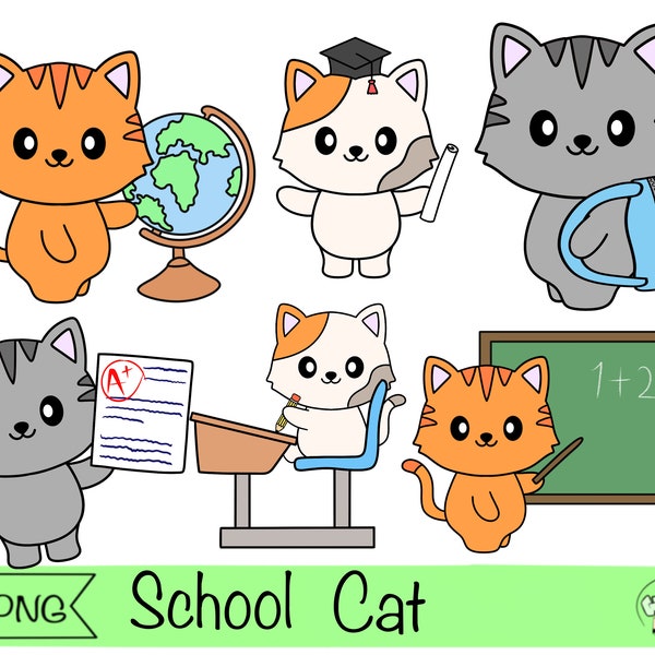 Cat Clipart - Etsy