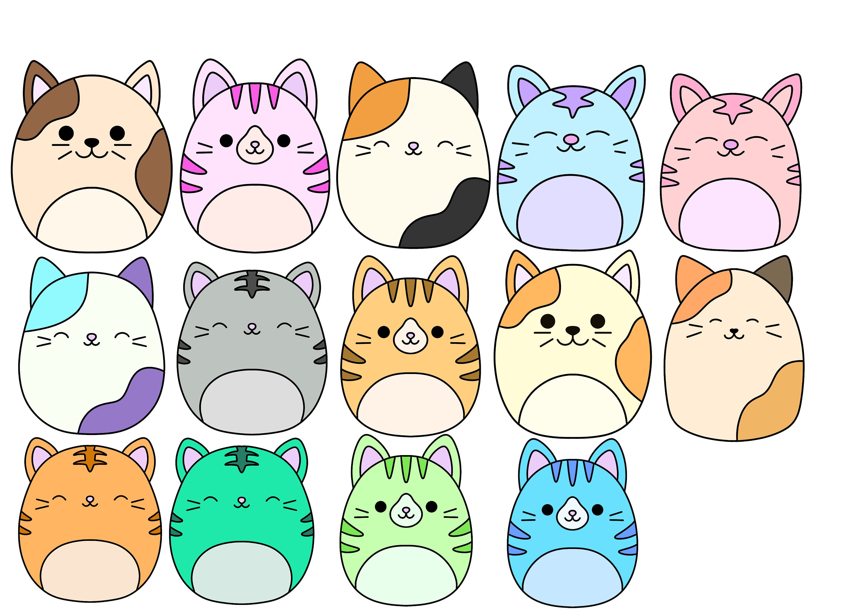 Squishamallow Cat Svg Cat Smooshy Svg File Cute Printable Cat ...