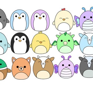 Squismallow Svg File Cute Squismallow Clipart Food Squisy Svg Smooshy ...