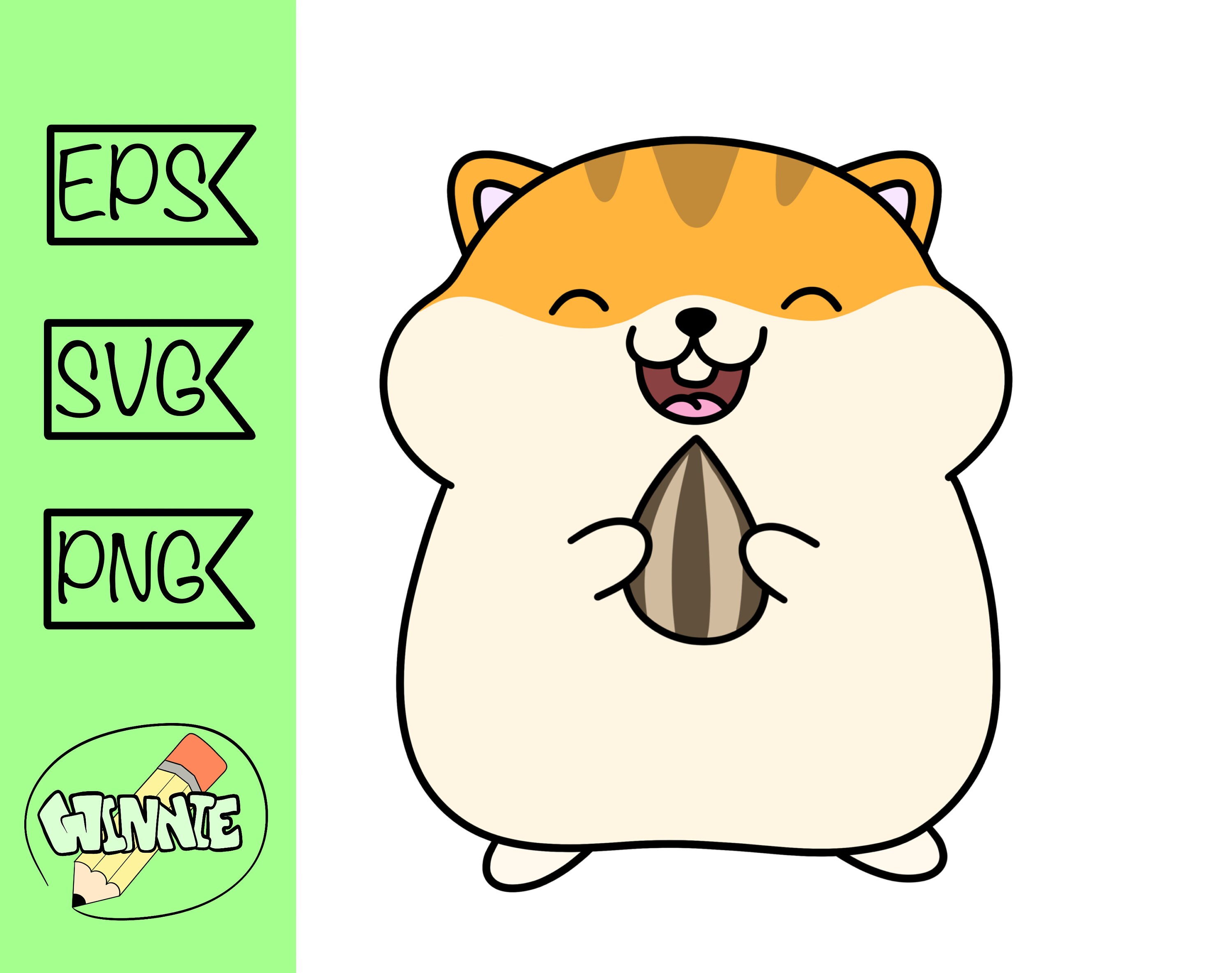 Hamster Svg Cute Hamster Png Cricut Hamster Clipart for - Etsy