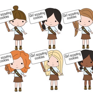 Girl Scout Clipart Brownie Girl Scout Clip Art Camping Trip Girl ...