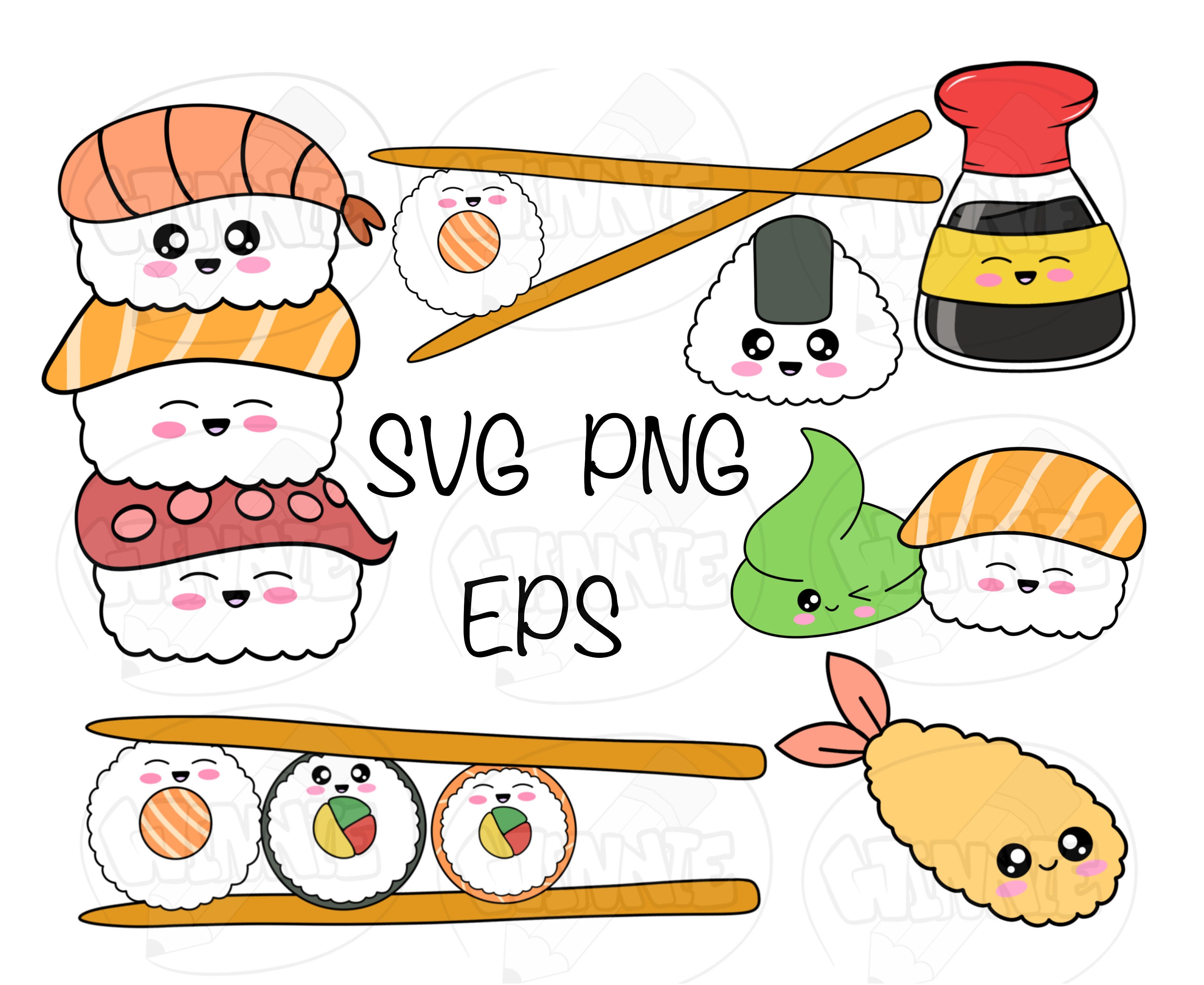 Cute Sushi Clipart