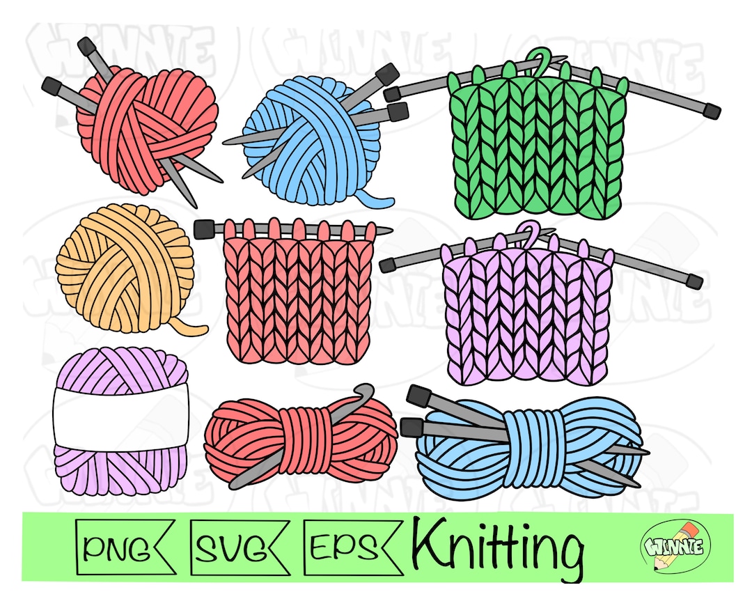 Knittting Svg Clipart Yarn Svg Png Gift for Knitter Knitting Needles ...