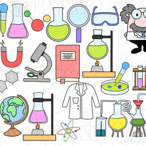 Kawaii Science Clipart Science Digital Stickers Goodnotes Science ...