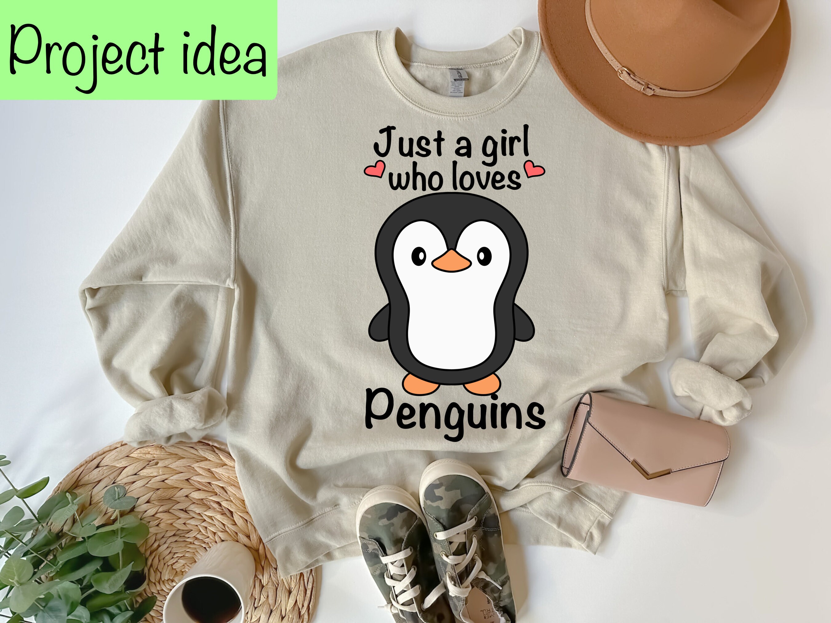Penguin Svg Cute Penguin Png Clipart Just a Girl Who Loves Penguins Svg ...