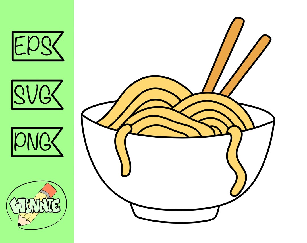 Ramen Noodle Svg Kawaii Food Sticker Ramen Png Sticker Printable Shirt ...