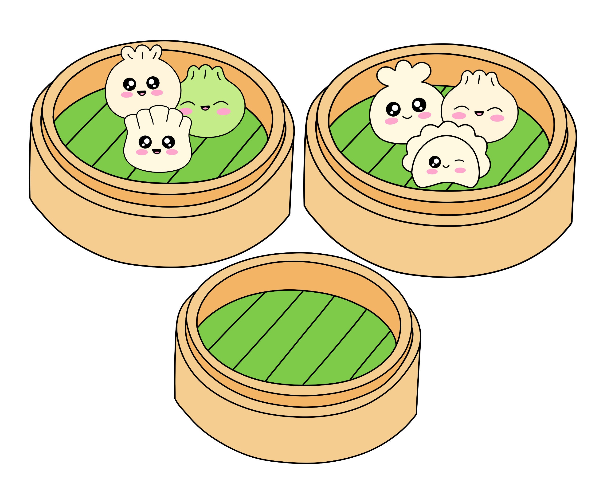 Dumpling Svg Dim Sum Svg Clipart Svg Chinese Food Png Kawaii - Etsy Finland