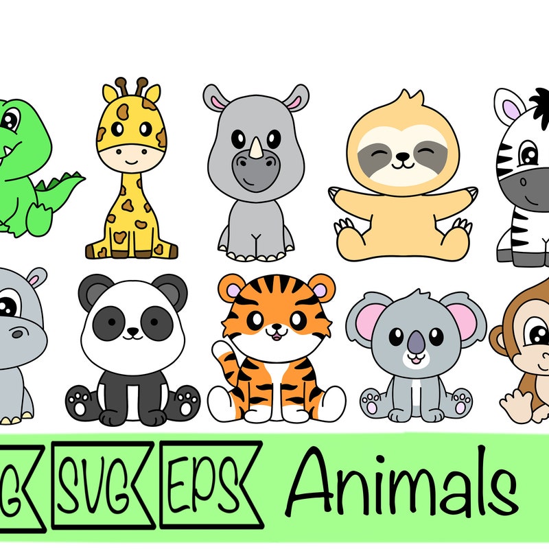 Jungle Animals Svg - Etsy