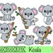 Koala Svg Koala Monogram Svg Cute Koala Svg Clipart Personalize Koala ...