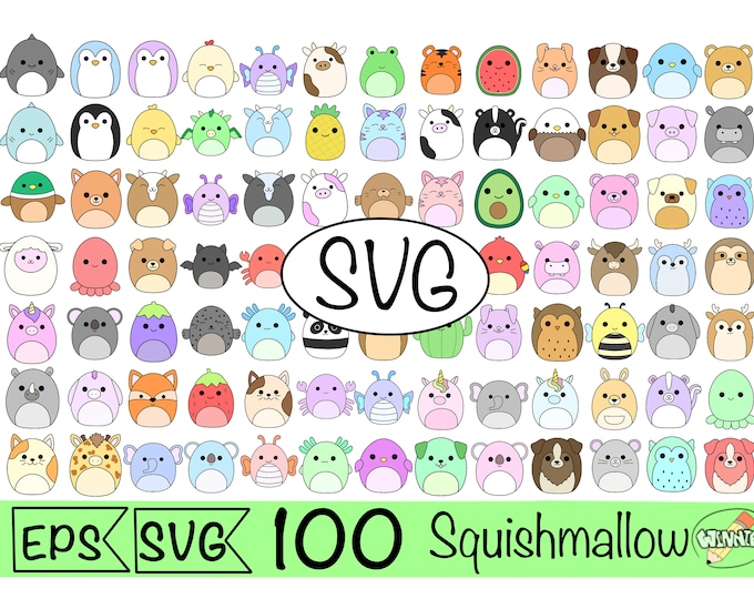 Squishmallow Svg Outline Cut File Laser Squishy Clipart Axolotl ...
