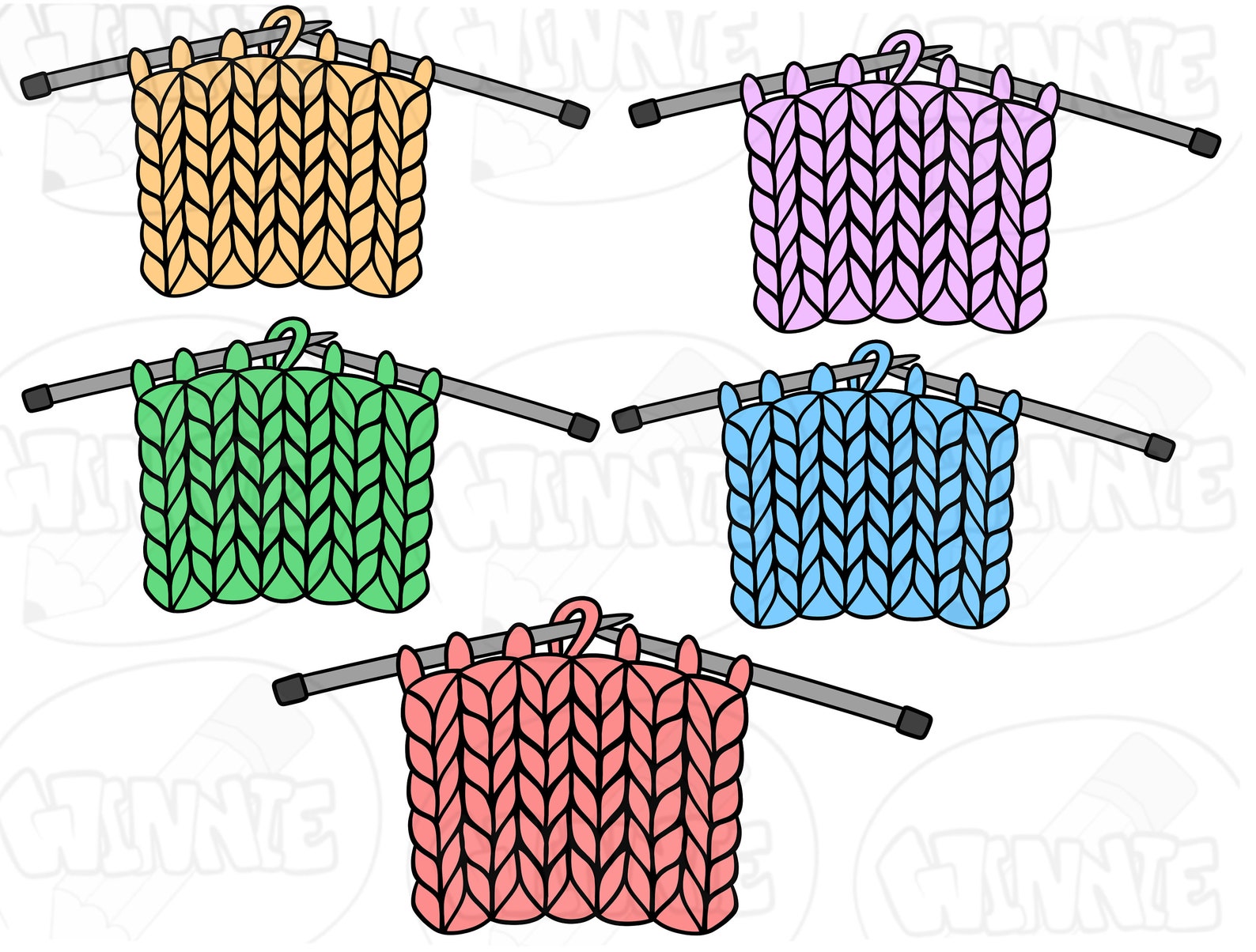 Knittting Svg Clipart Yarn Svg Png Gift for Knitter Knitting Needles ...