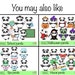 Panda Clipart Digital Stickers Panda Valentines Day Kawaii Love Animal ...