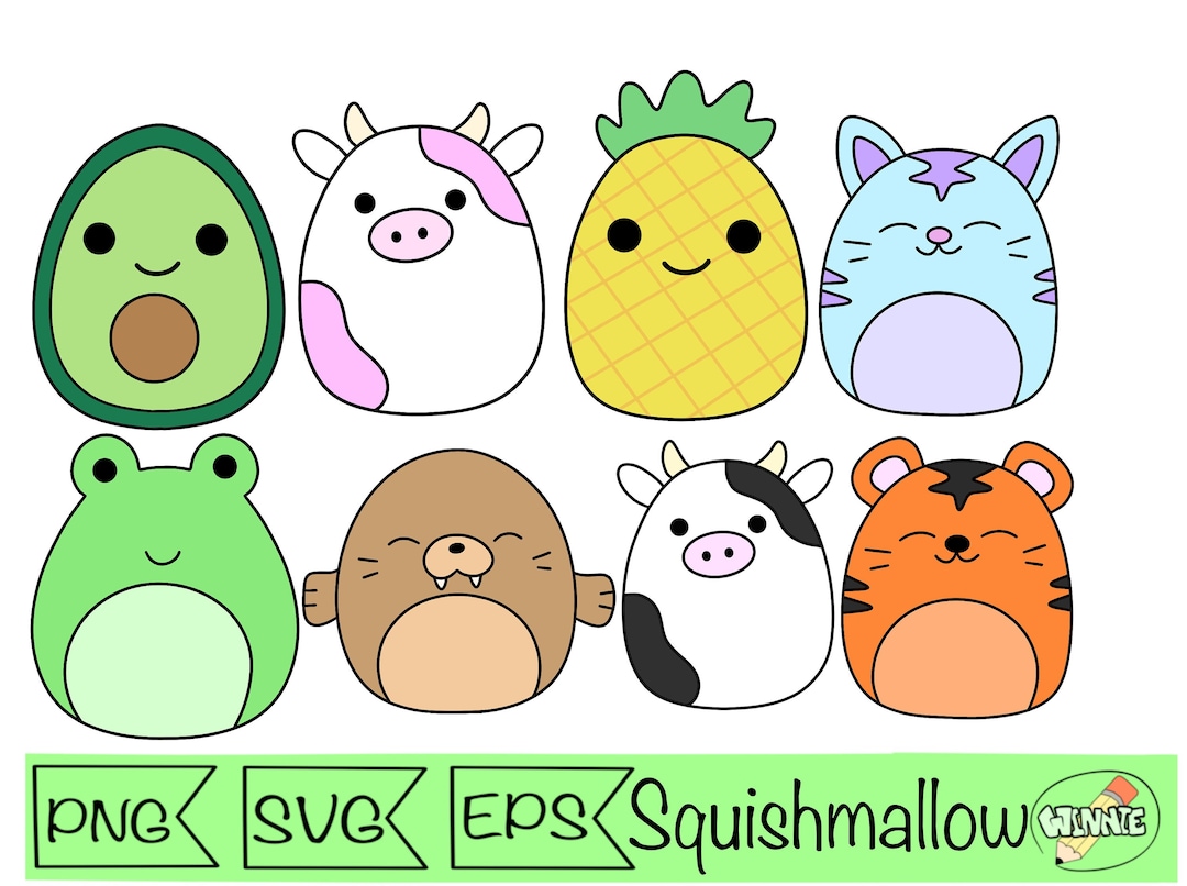Squismallow Svg File Cute Cow Squismallow Clipart Food Squisy Svg ...