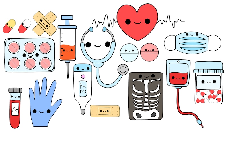 Kawaii hôpital clipart svg mignon hôpital infirmière svg - Etsy France
