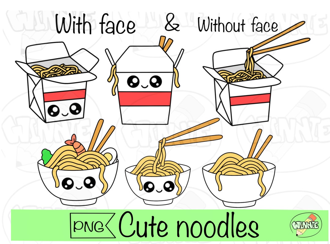 Cute Ramen Noodles Clipart Png Kawaii Noodles Chinese Food Clipart ...