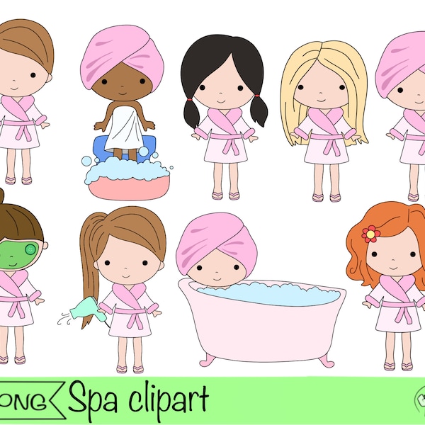 Spa Day Clip Art - Etsy
