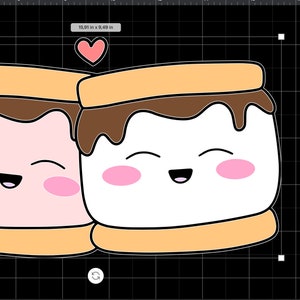 Cute S'mores Clipart Svg Smores Printable Sticker Campfire Smore Svg ...