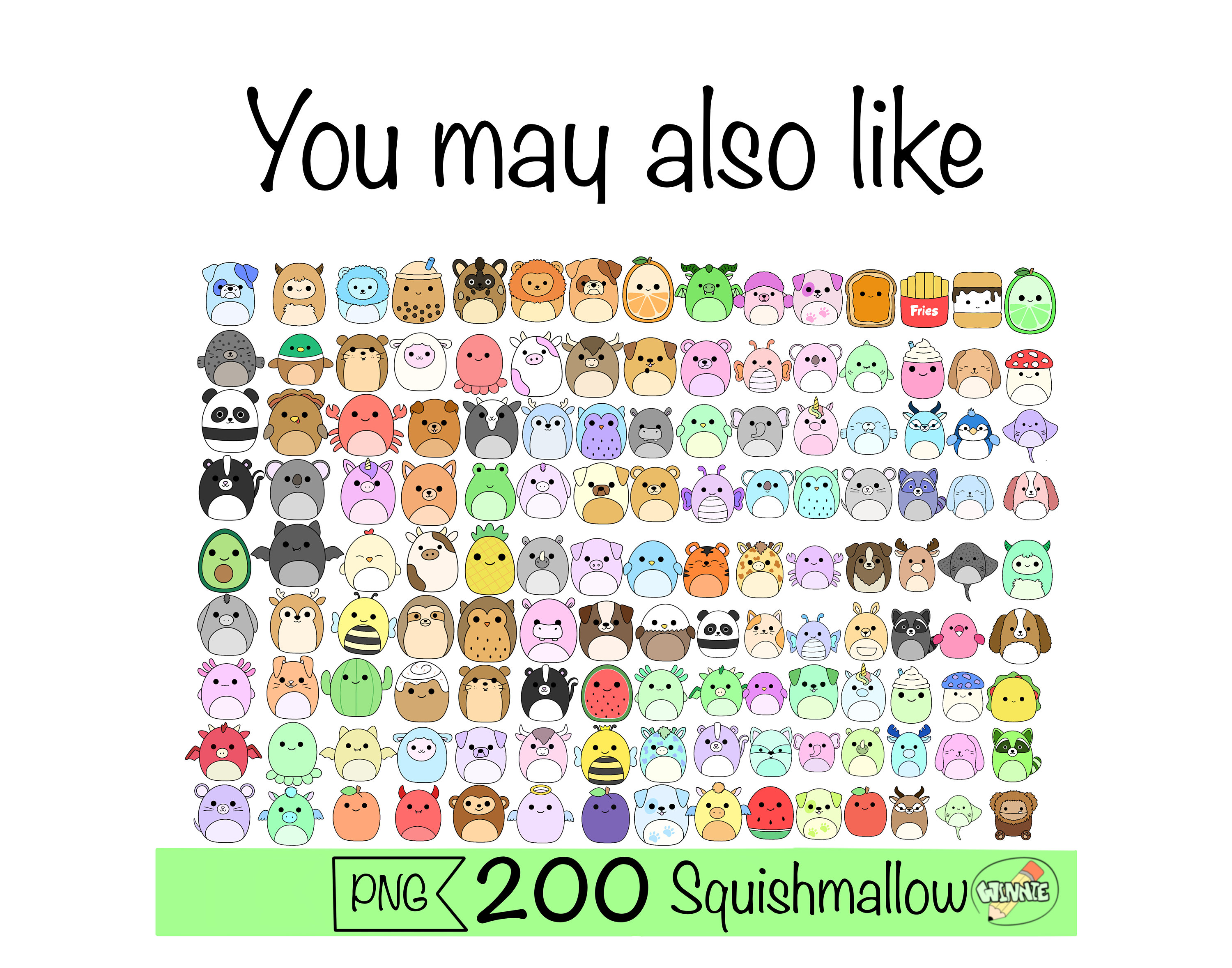 Squishmallow Png Clipart Cute Printable Sticker Squishmallow - Etsy ...