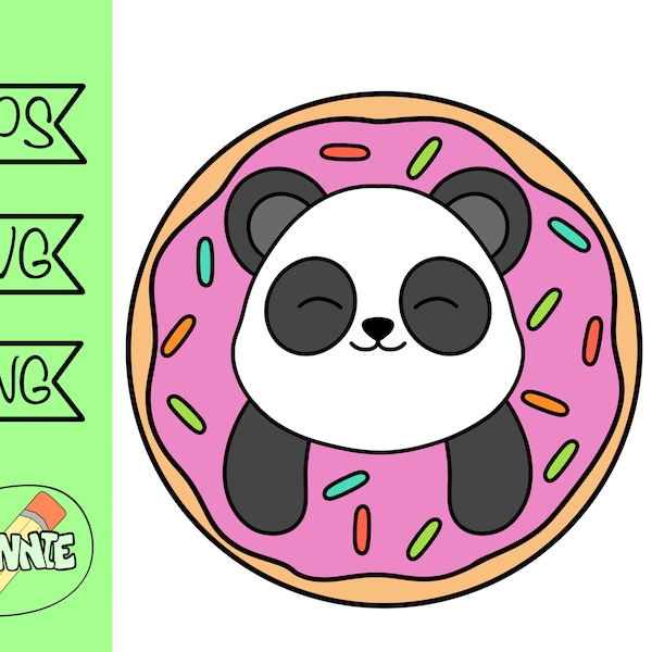 Panda Donut - Etsy