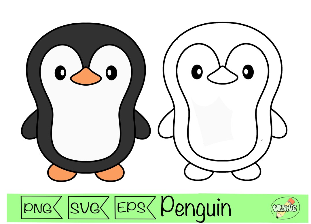Penguin Svg Cute Penguin Png Cut File Laser Silhouette Design Shirt ...