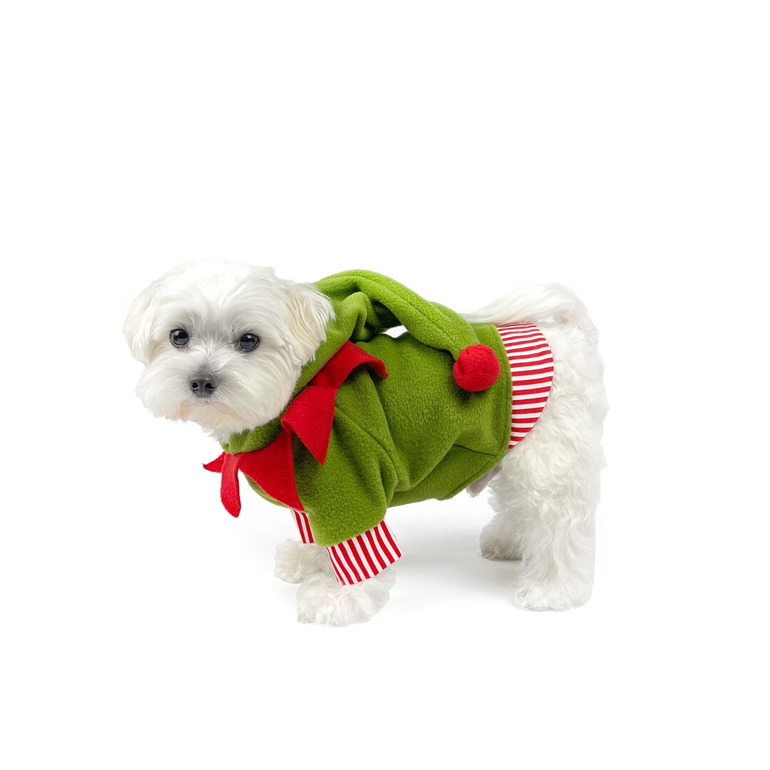 Handmade Fleece Elf Hoodie, Pet Cloth, Warm, Pet Gift , Dog Costume ...