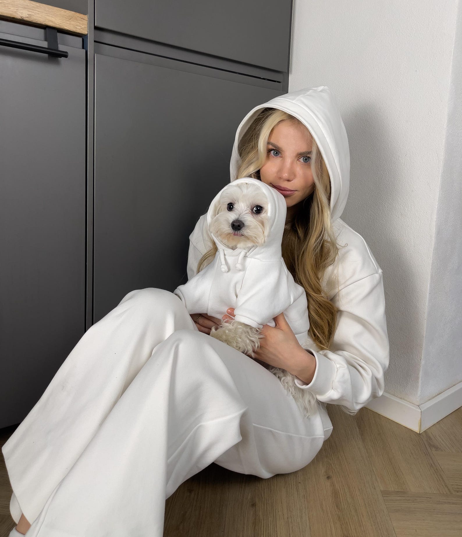 Handmade Dog & Owner Matching Tracksuit, Custom Cotton Hoodie Set ...