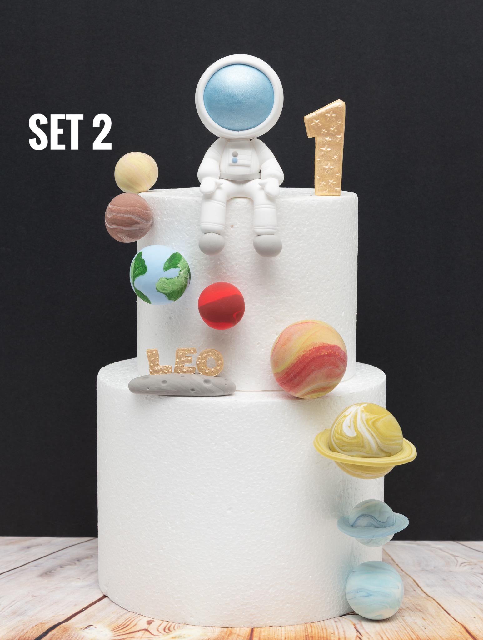 Astronaut Cake Topper, Planets Cake Decoration, Rocket Cake Topper ...