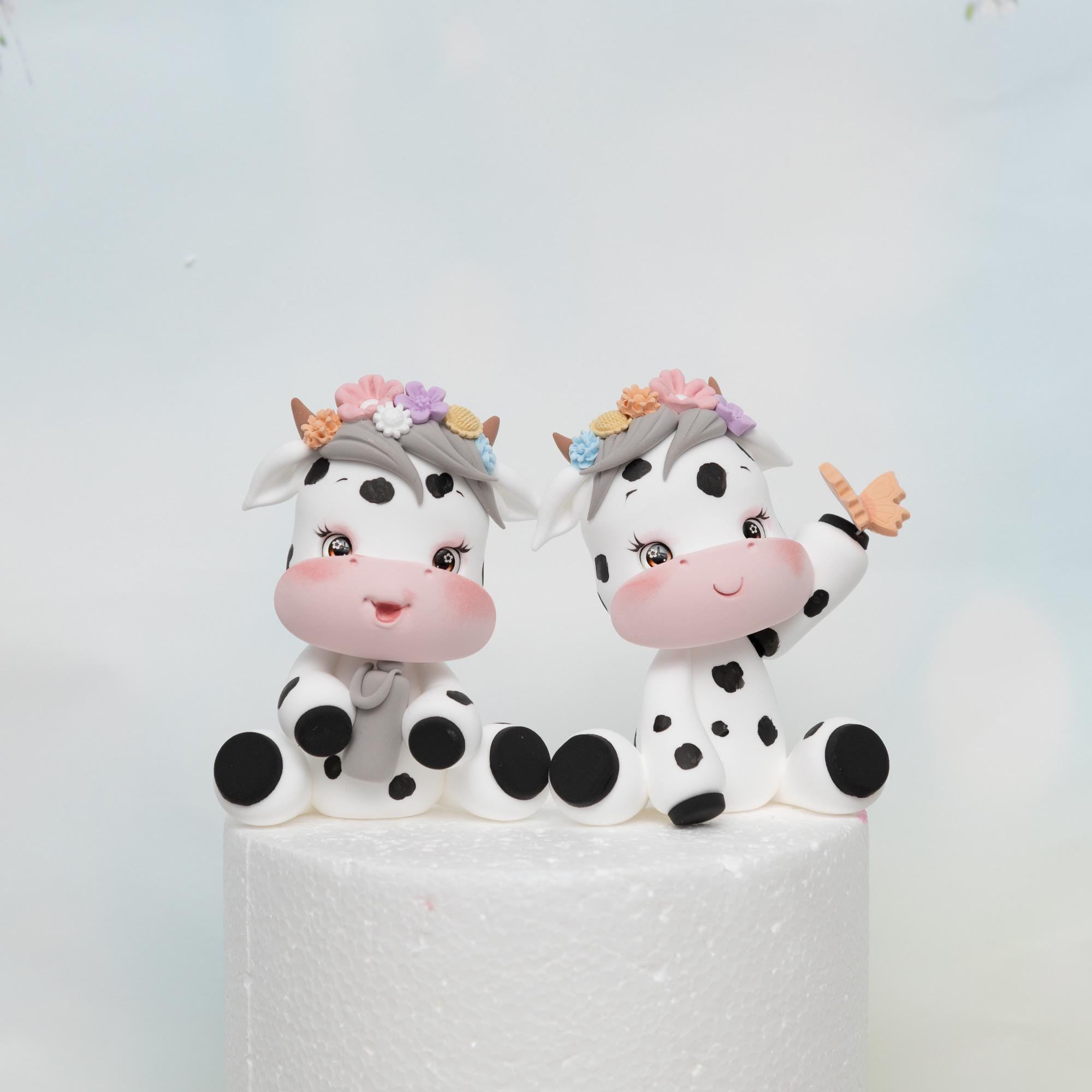 Highland Cow Cake Topper Made of Lightweight Clay, for Birthday Cake ...