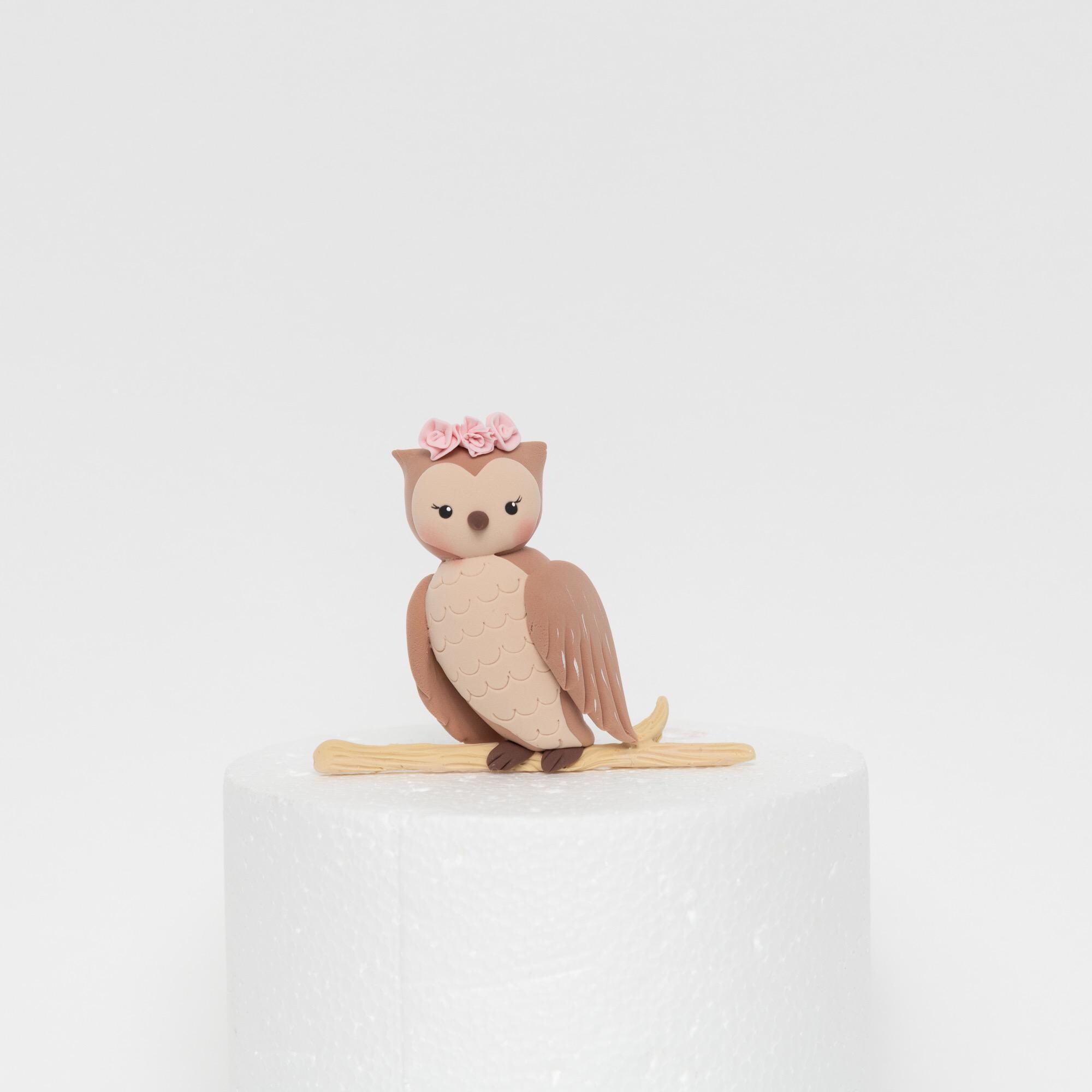 Woodland Animal Cake Topper Made of Lightweight Air Dry Clay: Bear ...