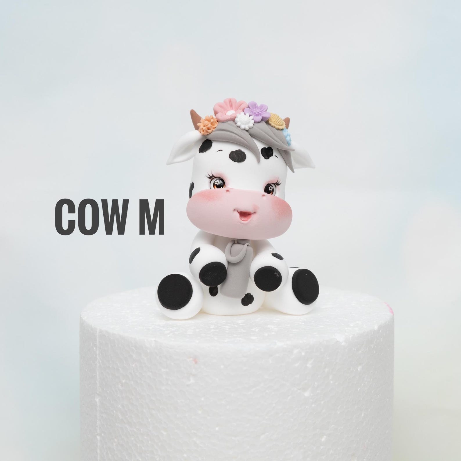 Highland Cow Cake Topper Made of Lightweight Clay, for Birthday Cake ...