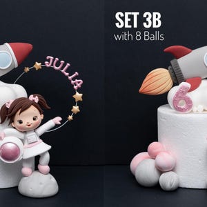 Baby Astronaut Cake Topper, Rocket Cake Topper, Made of Lightweightt ...