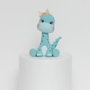 Baby Girl Dinosaur Cake Topper Made of Lightweight Air Dry Clay ...